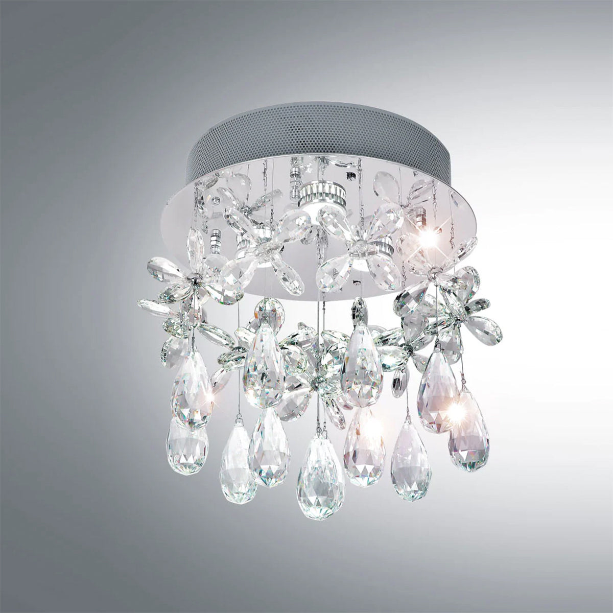 Paradis 32°C Stainless Steel Crystal LED Chandelier – JD Lighting & Fans